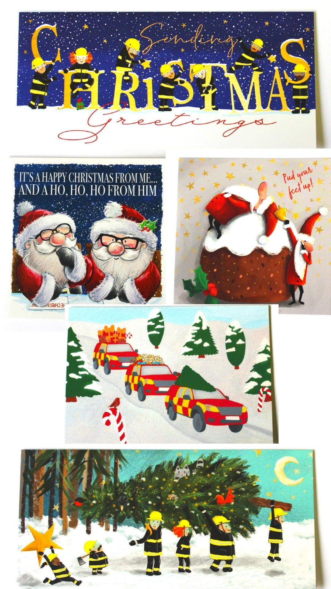 Firefighter Christmas Cards Firefighters Show Off Babies In Christmas