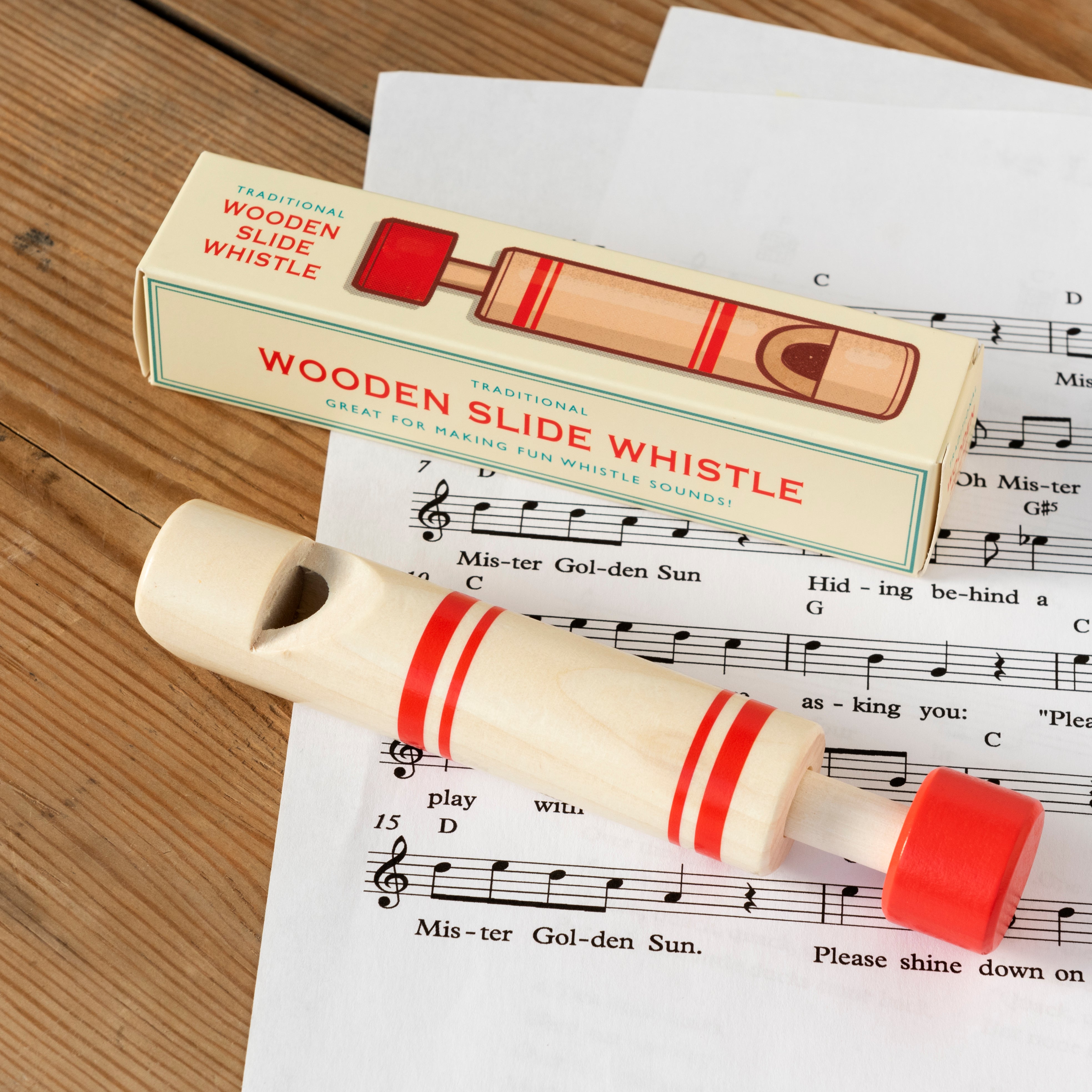 Wooden slide whistle – Fire Fighters Charity Shop